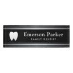 Cute tooth family dentist dental clinic name tag - Perfectly Custom