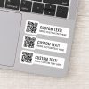 Your QR code and two lines of text Sticker - Perfectly Custom