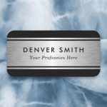 Black borders silver gray gradient name and title name tag - Perfectly ...