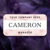 Name, title and company name modern pink marble name tag - Perfectly Custom