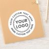 Custom logo and circular text white or any color sticker - Perfectly Custom